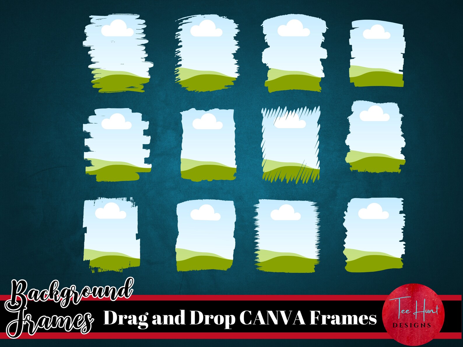Background Canva Frame Templates, Frame Bundle, Canva Layouts, Canva ...