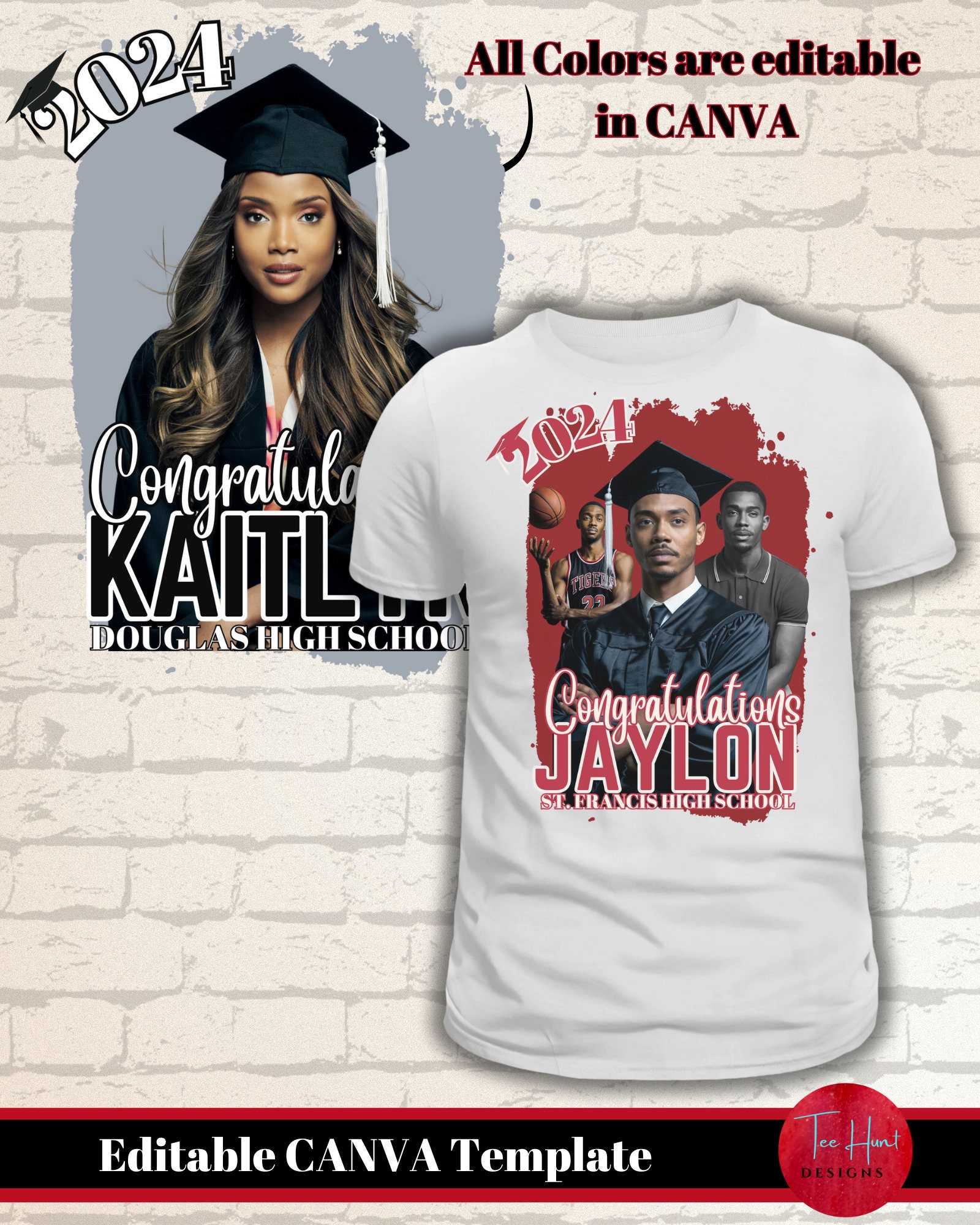 Class of 2024 Shirt Design, Graduation Tshirt, Customizable Grad Shirt ...