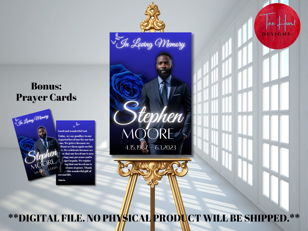 Welcome Sign for Funeral, Memorial Poster, Canva Template, Prayer Card ...