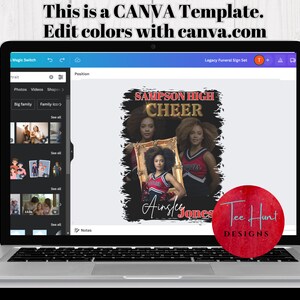 Cheer Shirt Design, Cheerleader Photo Canva Template, Editable Tshirt ...