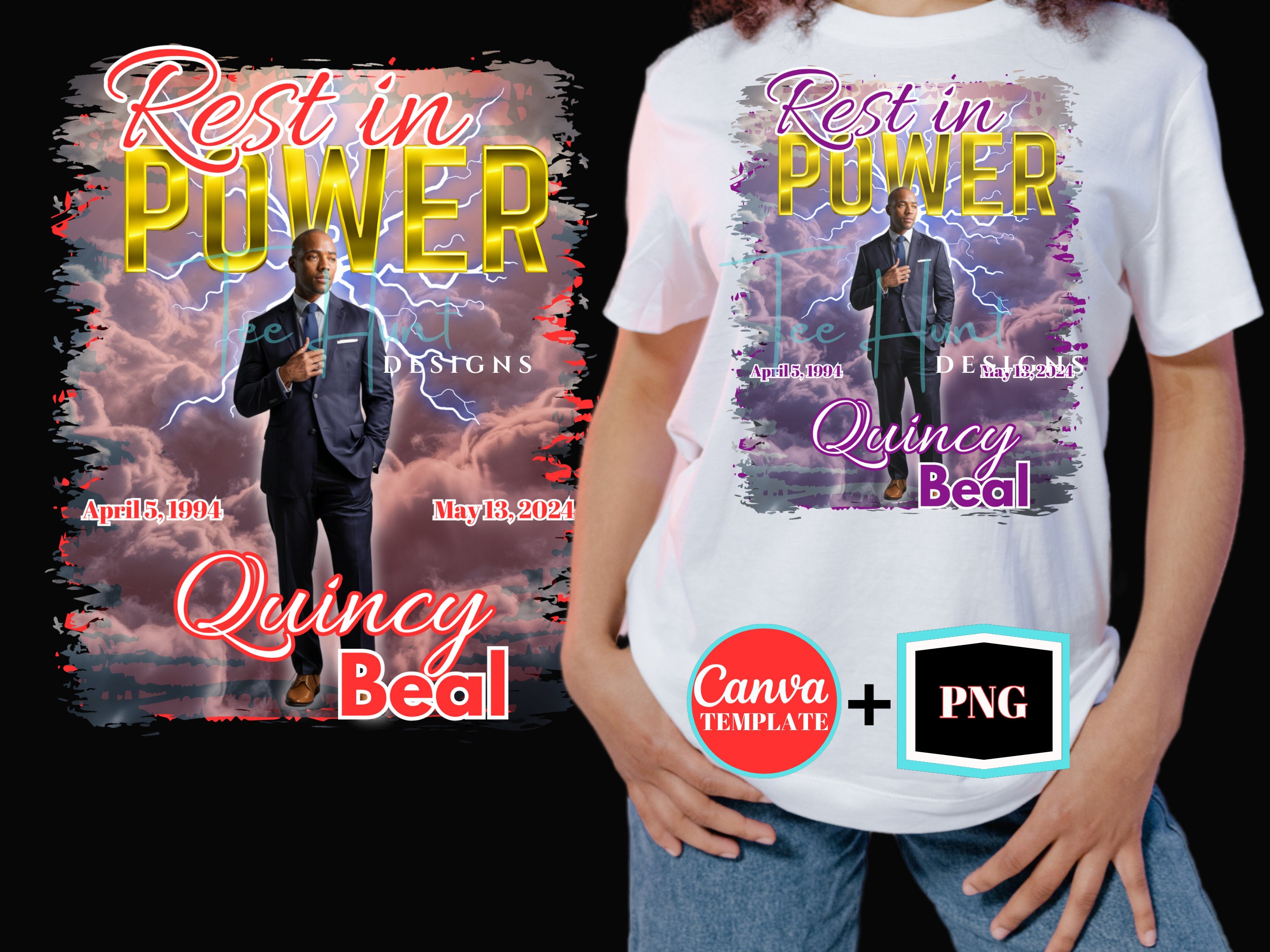 Memorial Tshirt Design PNG and Canva Template, in Loving Memory Design ...