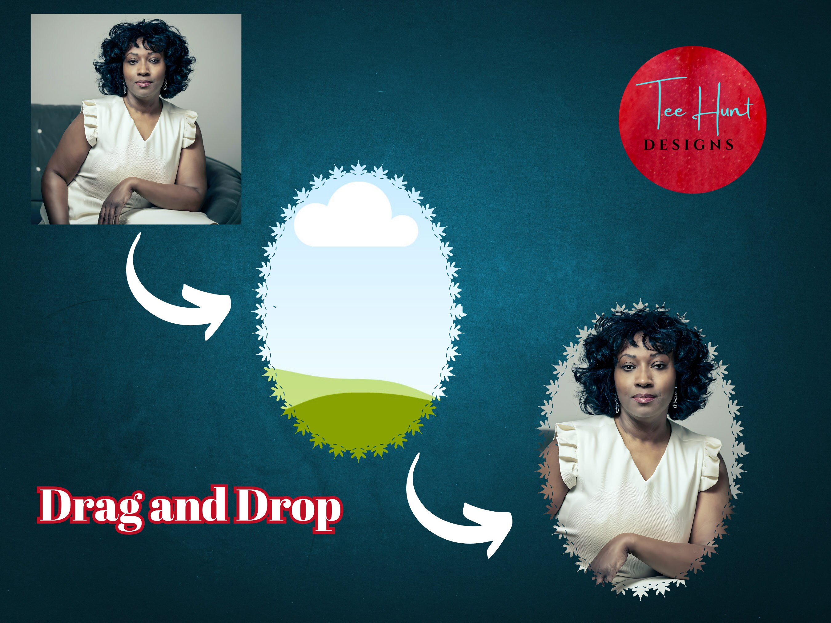 21 Canva Frames Templates, Distressed Oval Frame Bundle, Customizable ...