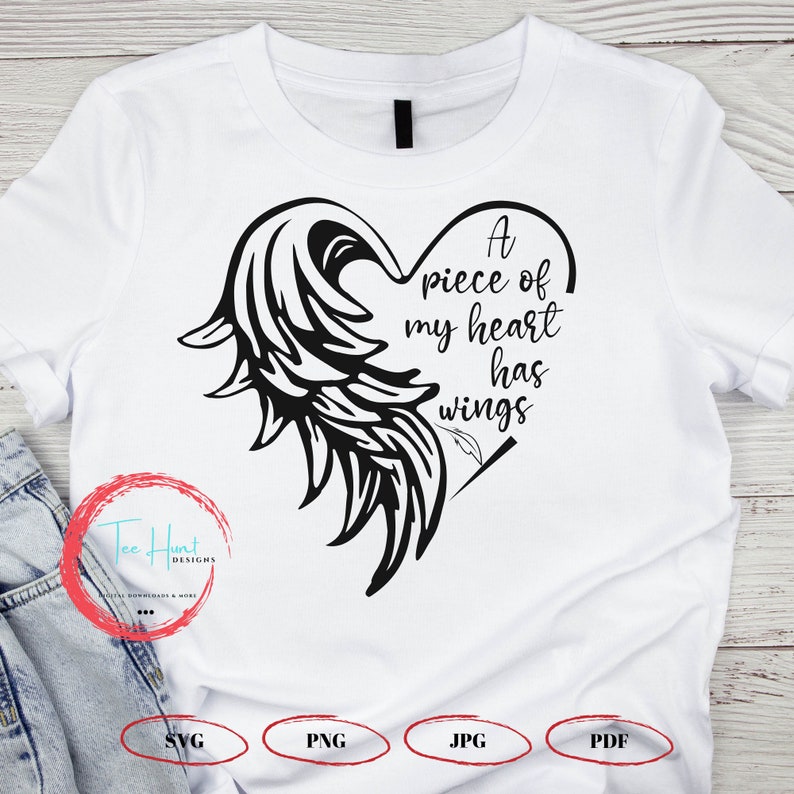 Memorial Angel Wings Svg Bundle, Wings, Angel in Heaven, Memorial Shirt ...