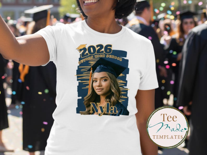 Graduation Shirt Design Bundle, 2026 Graduation, Canva Template Pack ...