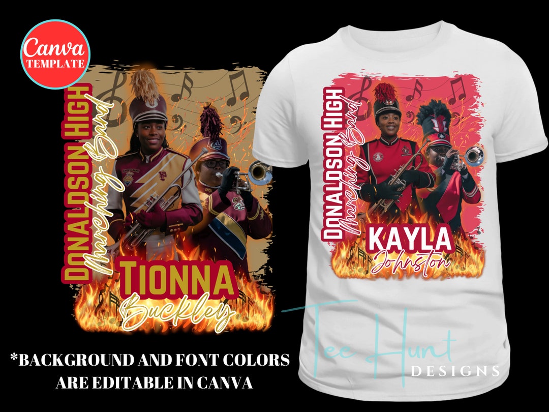 Marching Band Tshirt Design, Canva Template, Editable Band Fan Tshirt ...