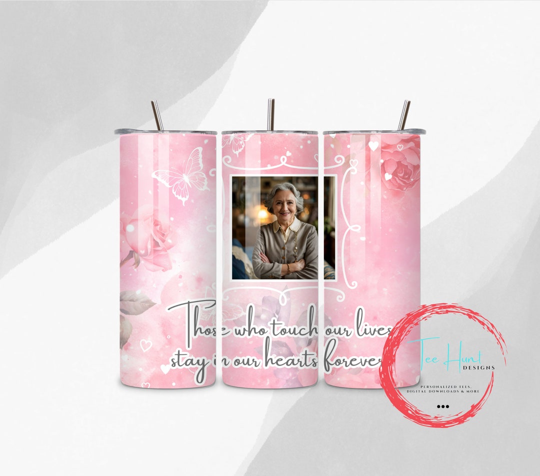 RIP Photo Tumbler Wrap, Memorial Tumbler W Pics, 20 Oz Wrap, in Loving ...