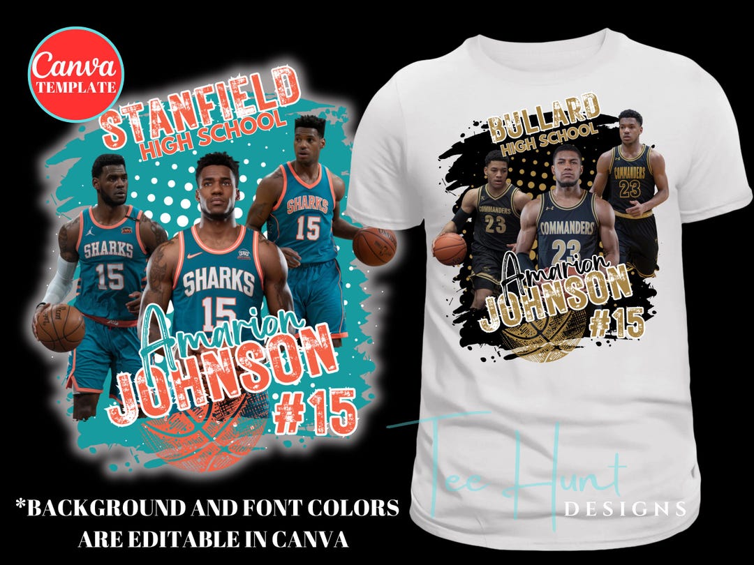 Basketball Tshirt Design, Canva Template, Editable Gameday Tshirt ...