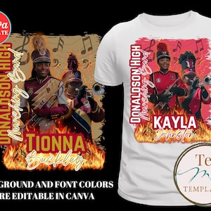 Marching Band Tshirt Design, Canva Template, Editable Band Fan Tshirt ...