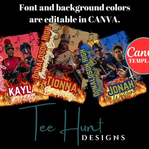 Marching Band Tshirt Design, Canva Template, Editable Band Fan Tshirt ...