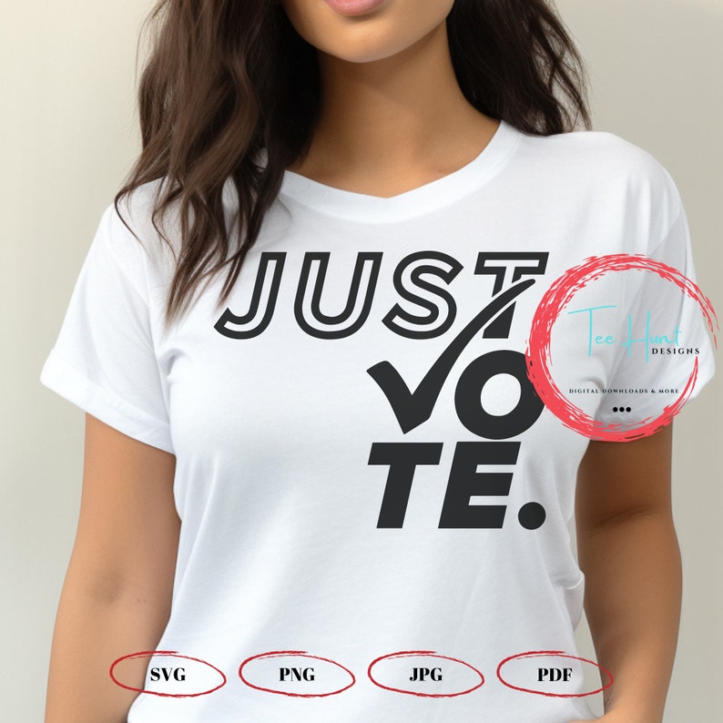 Just Vote Svg, Vote Check Mark Svg, Election Day Shirt, Right to Vote ...