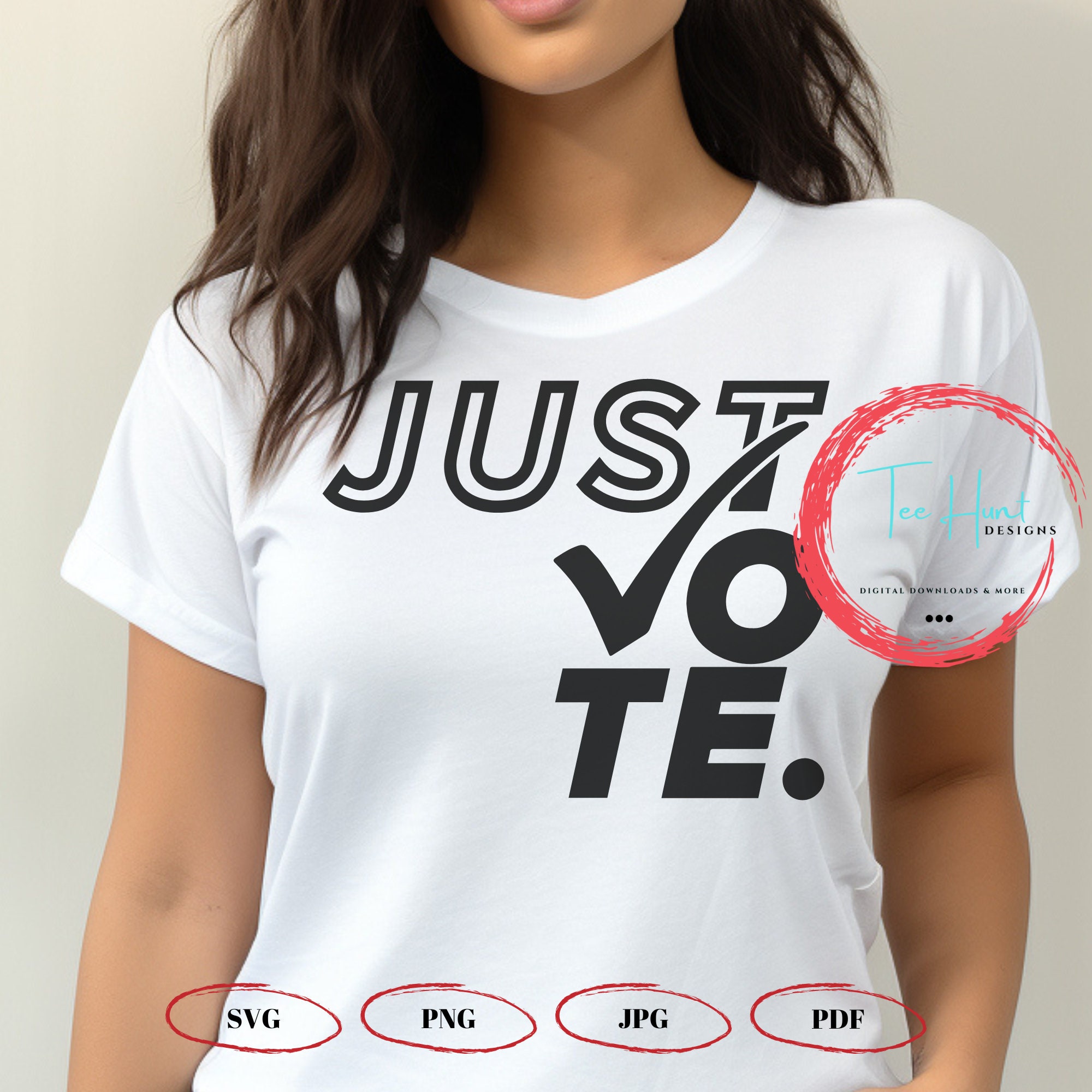Just Vote Svg, Vote Check Mark Svg, Election Day Shirt, Right to Vote ...
