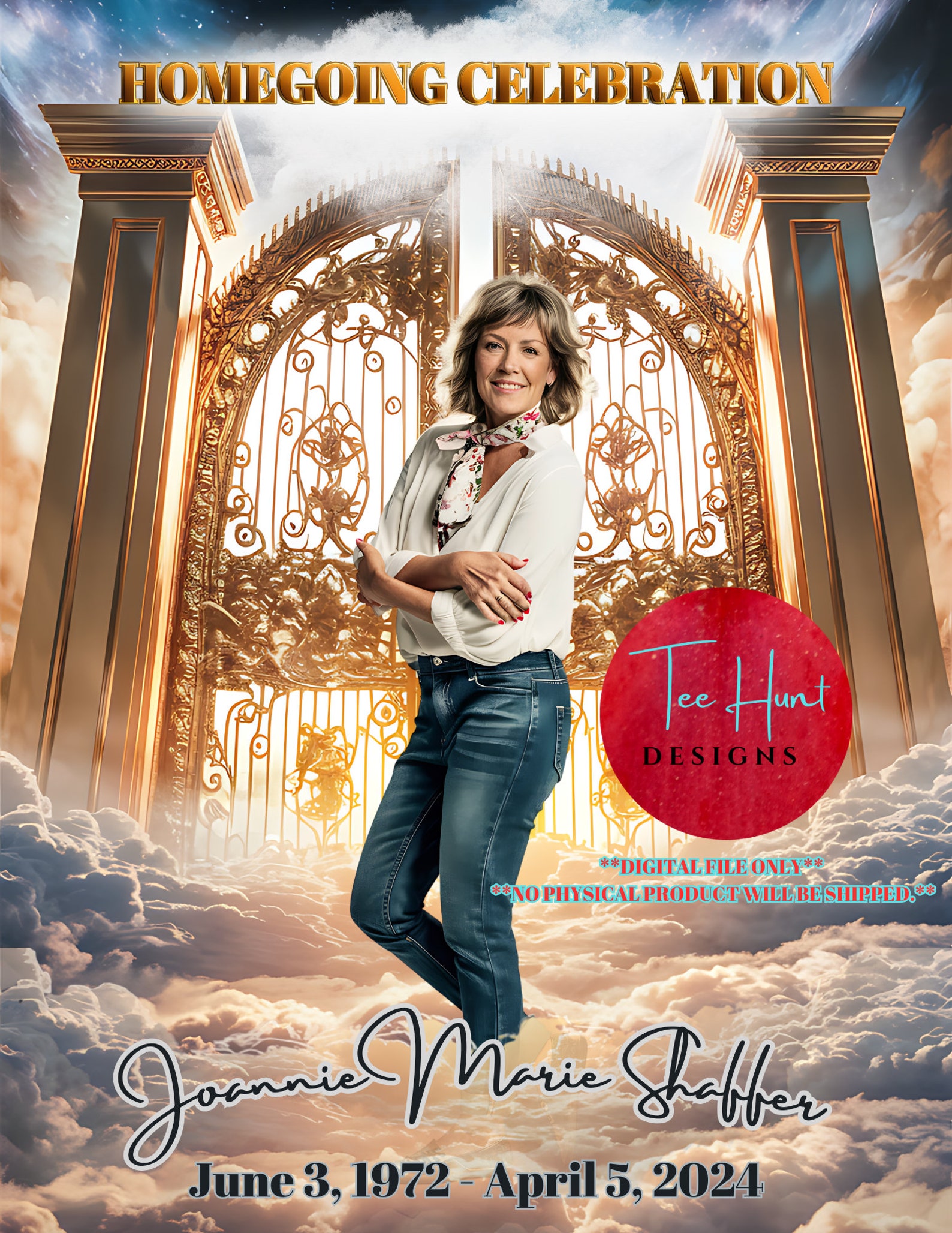 Editable Memorial Background for Funeral & Remembrance, Canva Template ...