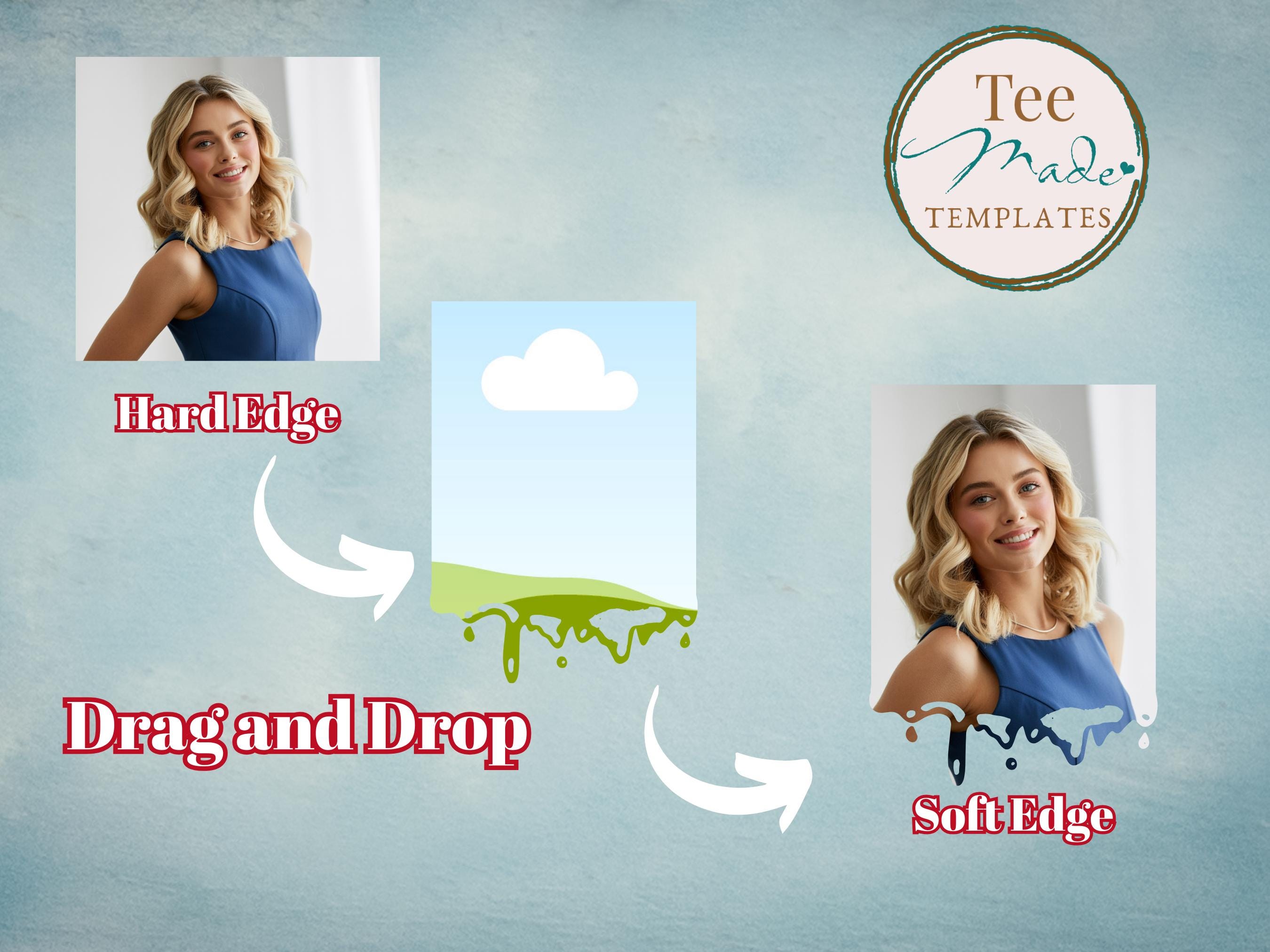 Canva Frame Template, Soften Edge, Drip Photo Bottom, Dripping Paint ...