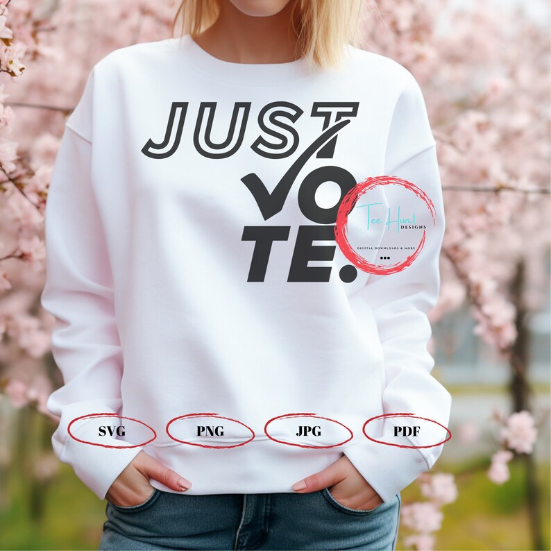 Just Vote Svg, Vote Check Mark Svg, Election Day Shirt, Right to Vote ...