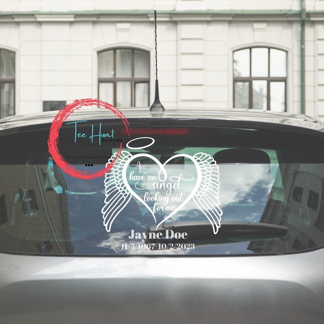 Rest in Peace Svg for Car Decal, in Loving Memory Sticker With Angel ...