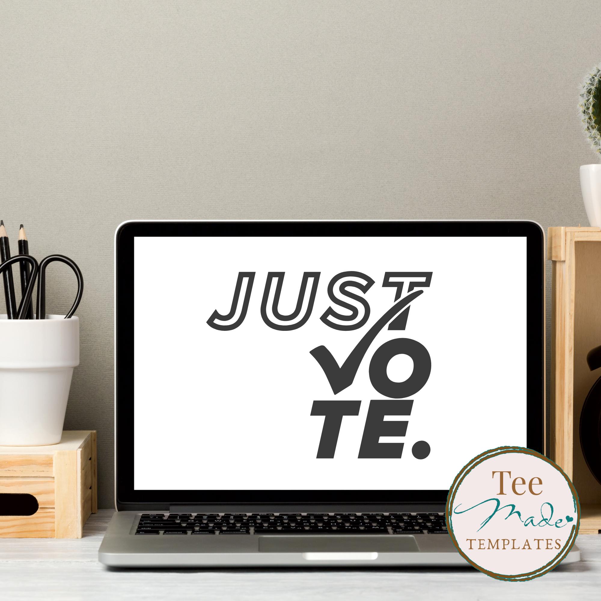 Just Vote Svg, Vote Check Mark Svg, Election Day Shirt, Mid Term ...