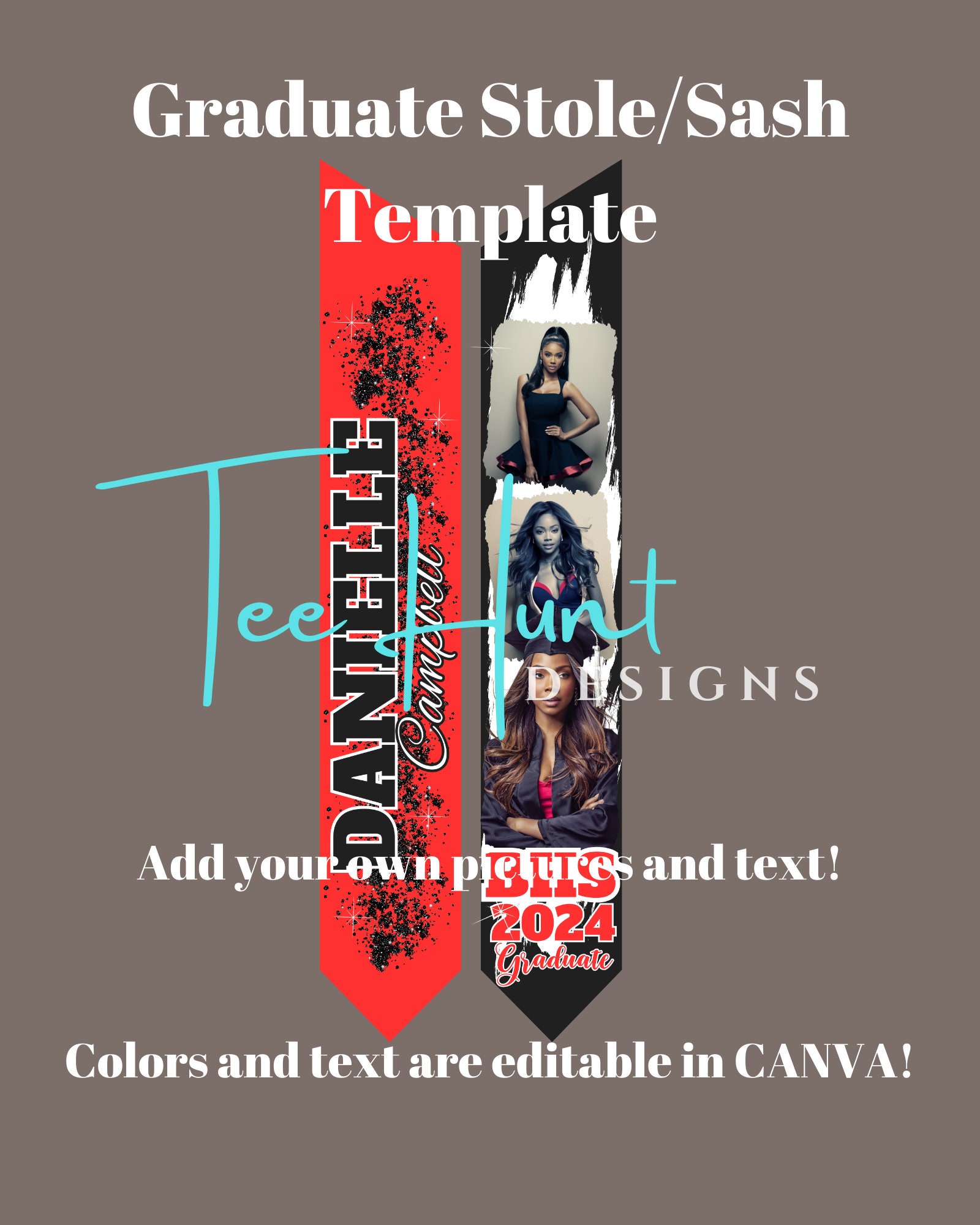 Graduation Stole Template, Custom Graduate Stole, Graduation Sash ...