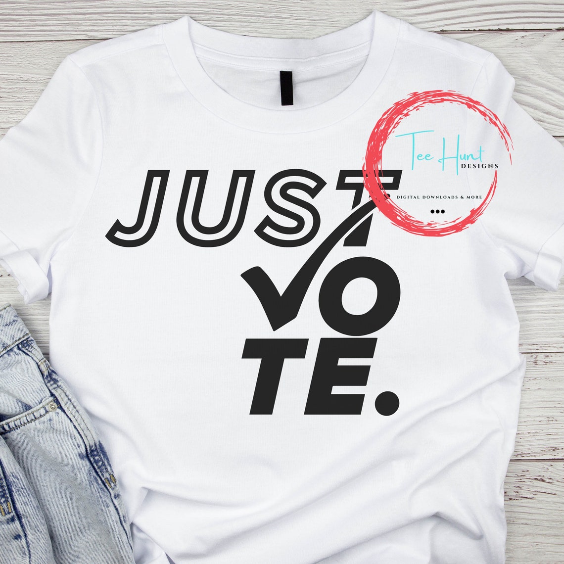 Just Vote Svg, Vote Check Mark Svg, Election Day Shirt, Right to Vote ...