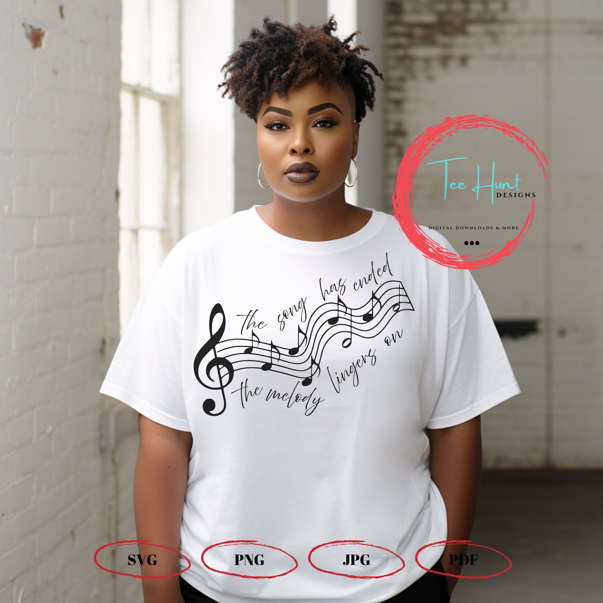 Memorial SVG, in Memory of Design, Grief Gift PNG, Music Notes ...