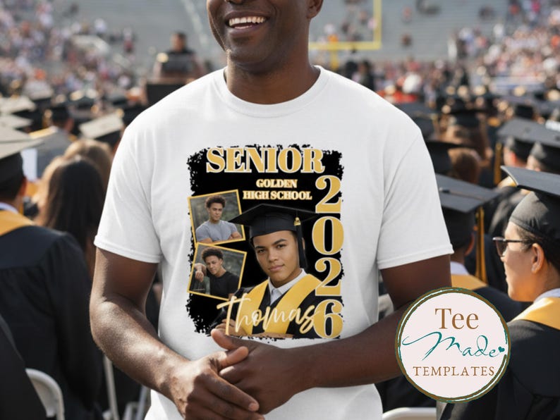 Graduation Shirt Design Bundle, 2026 Graduation, Canva Template Pack ...