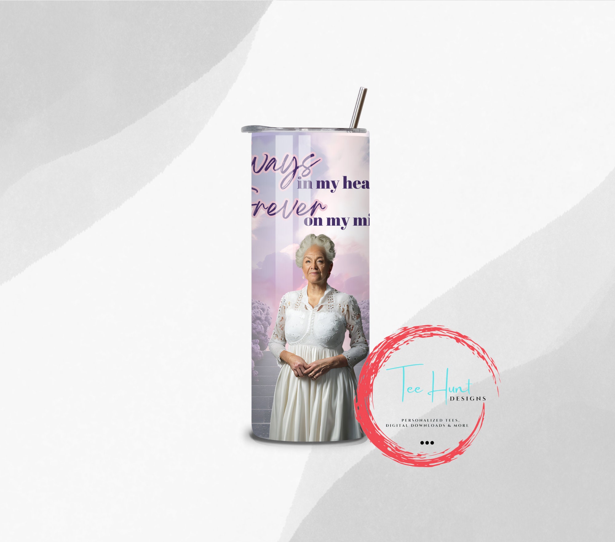 RIP Photo Tumbler Wrap, Memorial Tumbler W Picture, 20 Oz Wrap Png, in ...