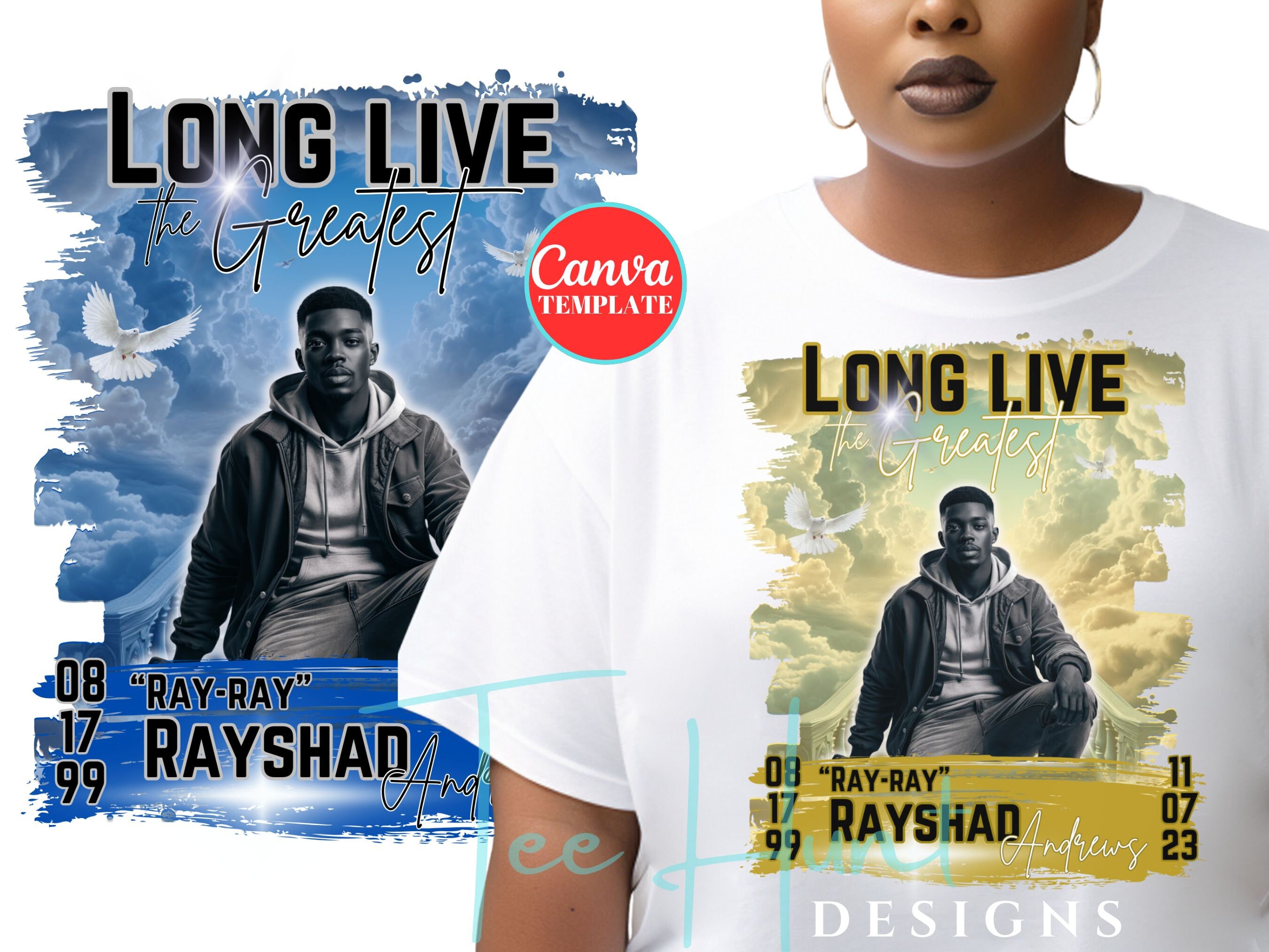 Customizable Memorial Background for Funeral, Editable Canva Template ...