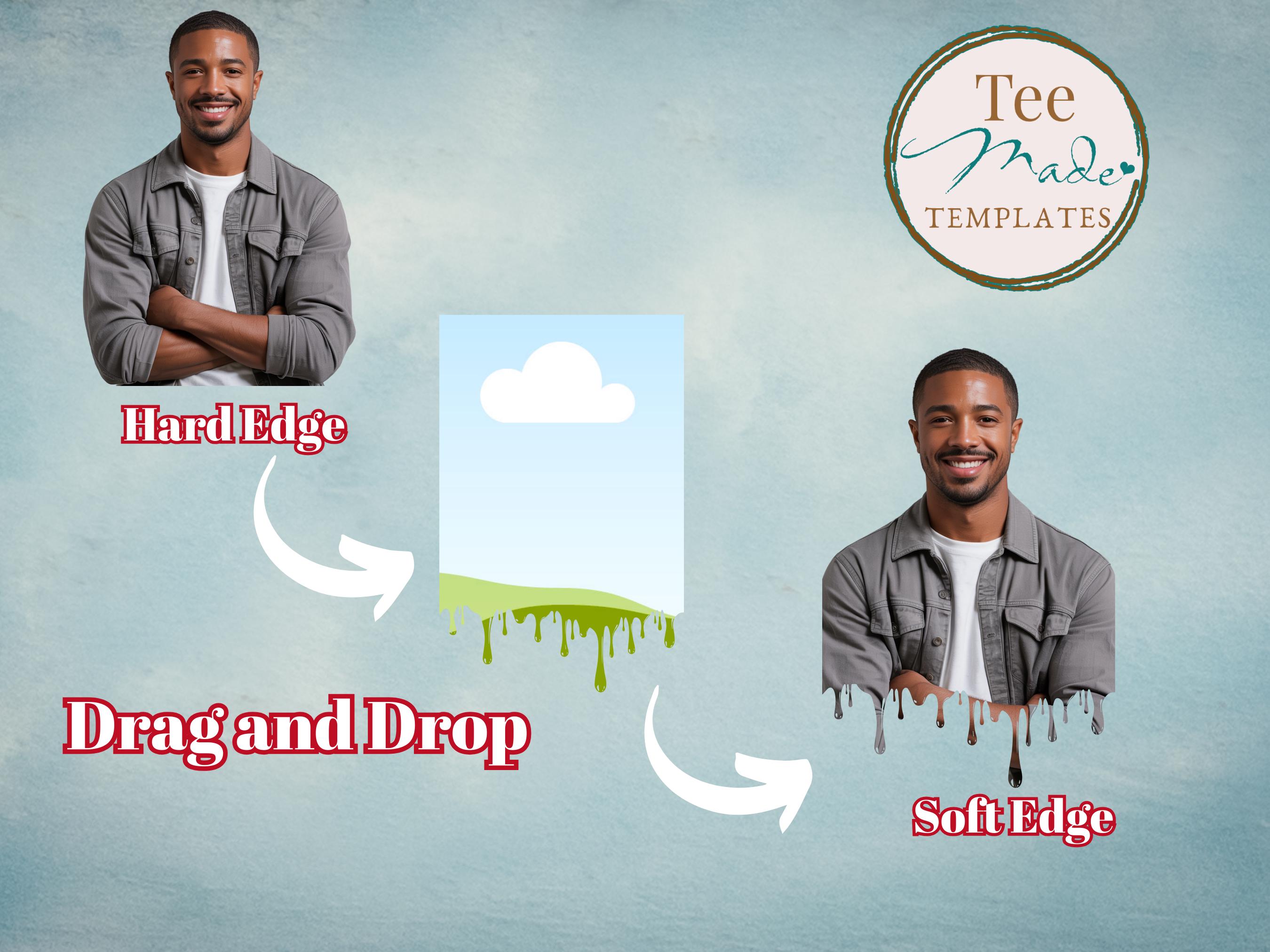 Canva Frame Template, Soften Edge, Drip Photo Bottom, Dripping Paint ...