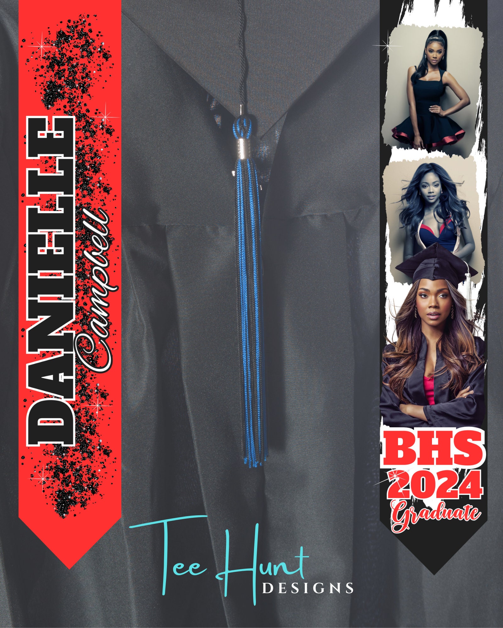Graduation Stole Template, Custom Graduate Stole, Graduation Sash ...
