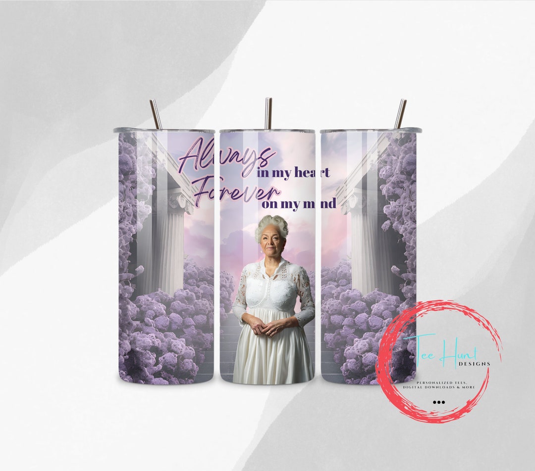 RIP Photo Tumbler Wrap, Memorial Tumbler W Picture, 20 Oz Wrap Png, in ...
