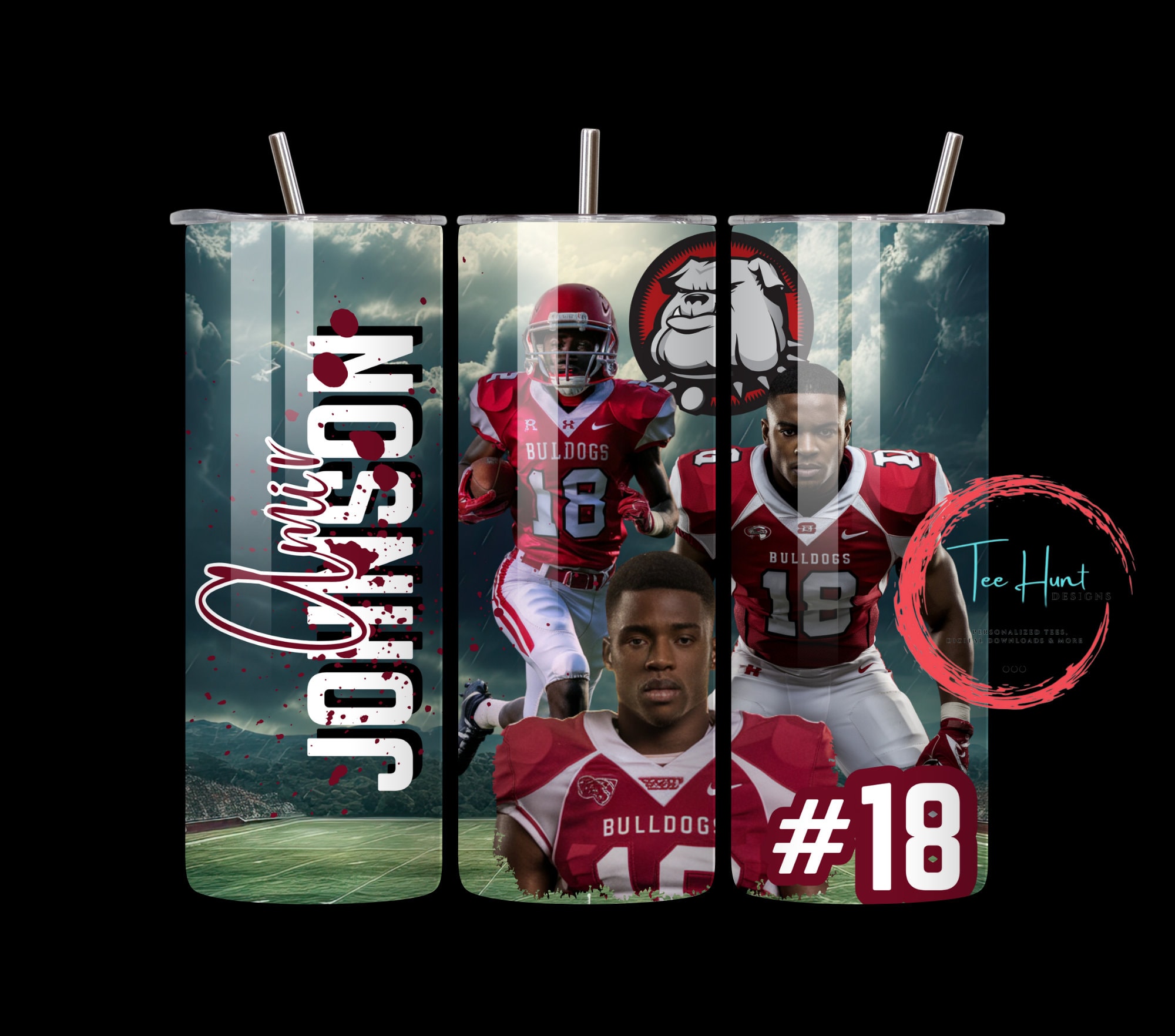 Football Tumbler Wrap Template, Photo Tumbler Wrap, Football Mom ...