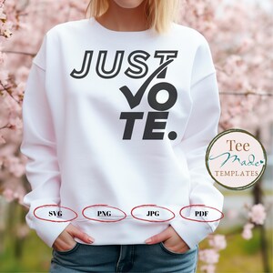 Just Vote Svg, Vote Check Mark Svg, Election Day Shirt, Mid Term ...