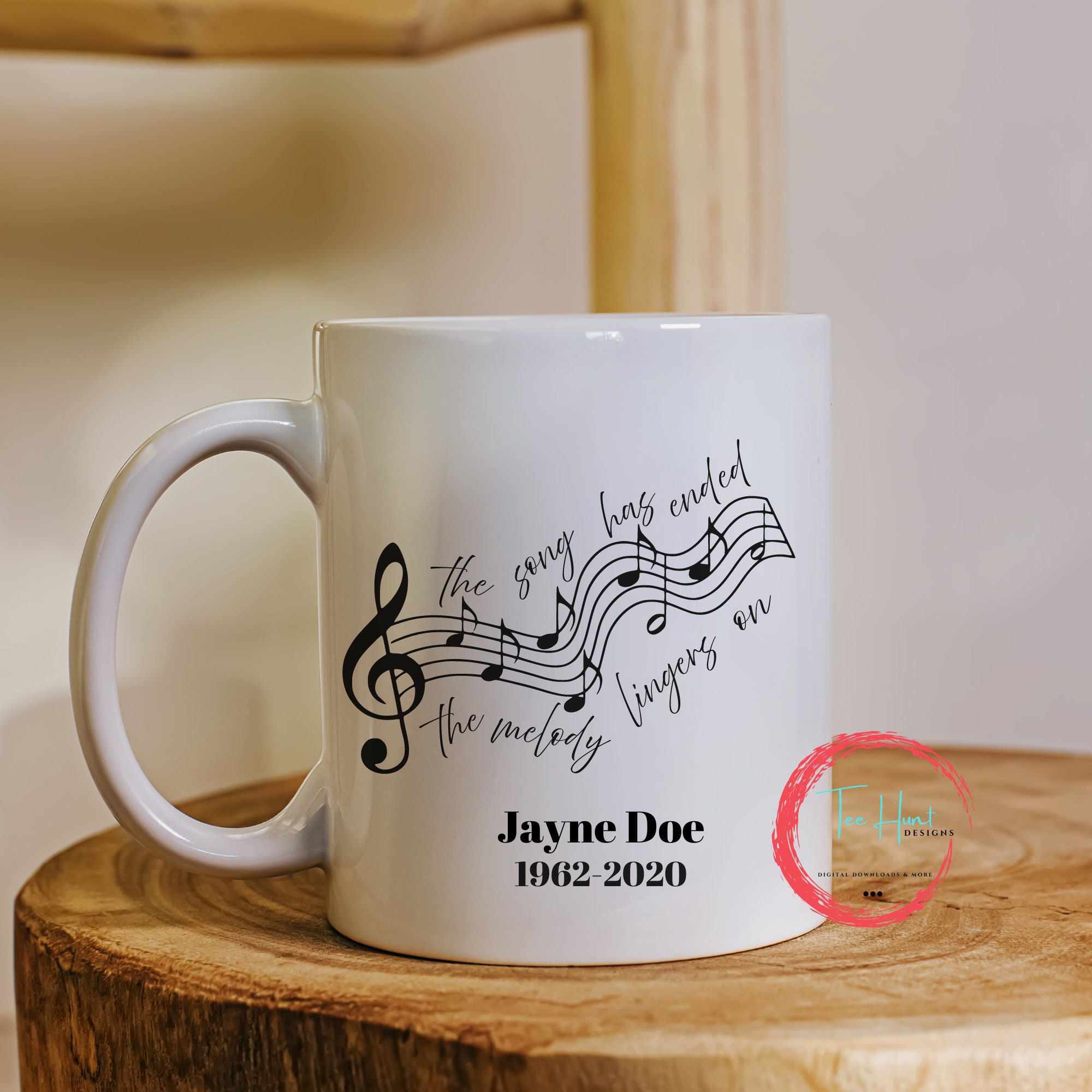 Memorial SVG, in Memory of Design, Grief Gift PNG, Music Notes ...