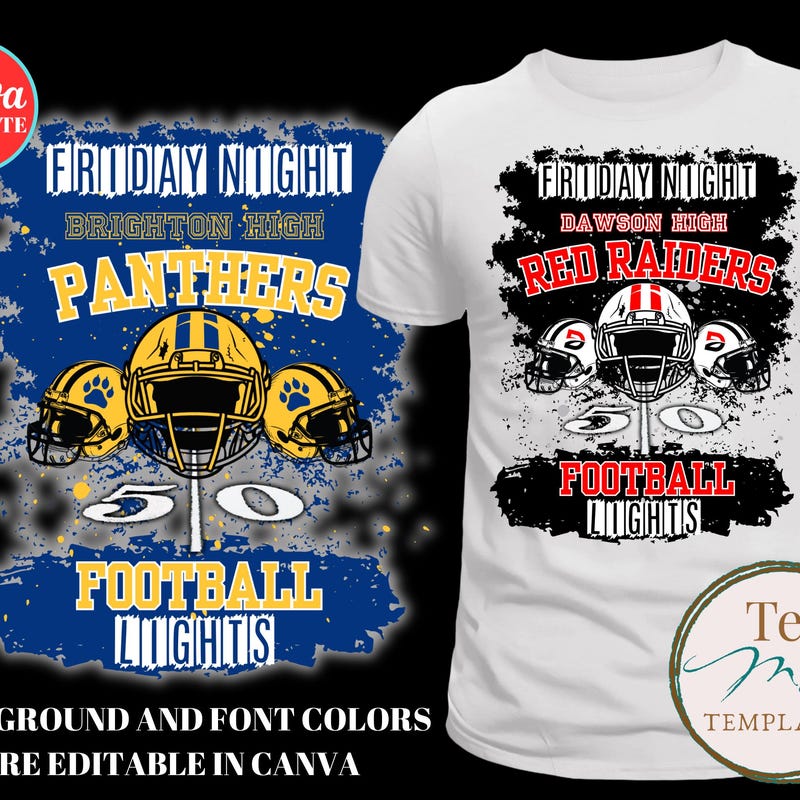High School Football Shirt Designs - Etsy