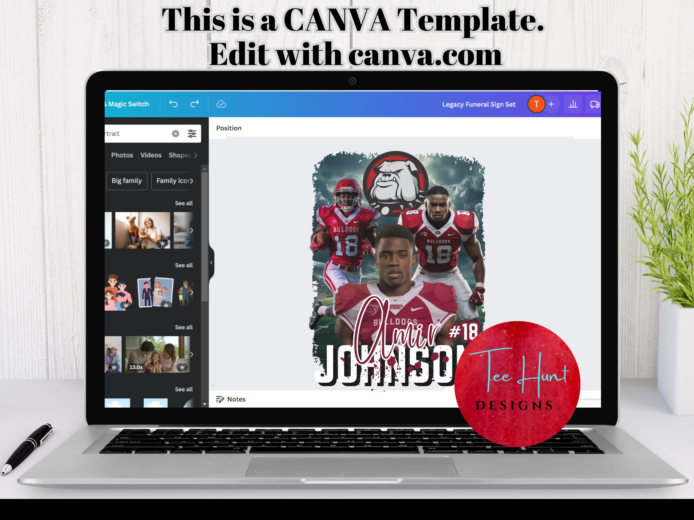Football Shirt Design, Canva Template, Editable Gameday Tshirt ...