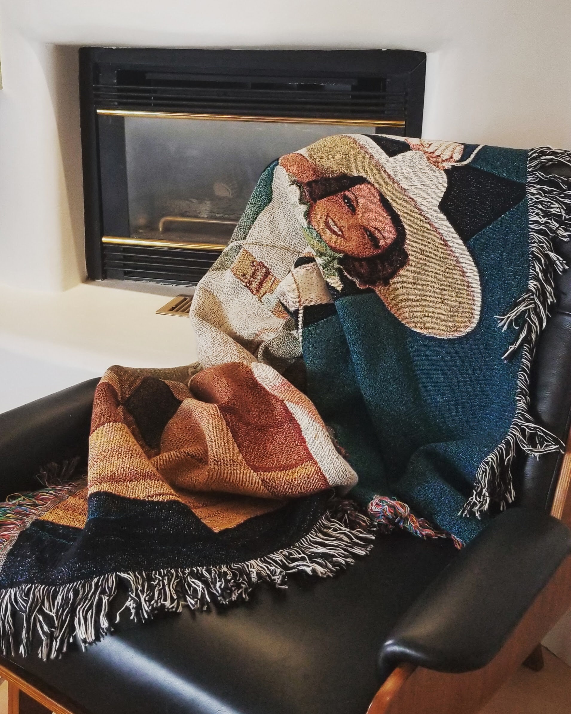Western Cowgirl Bandit Blanket // Desert Sunset Colors // - Etsy