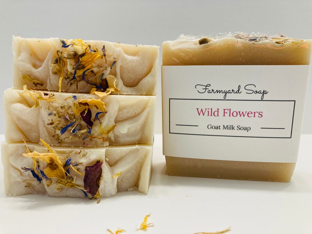 Wild Flowers Goat Milk Soap Bar, Handmade Soap, Floral Soap, Wild ...