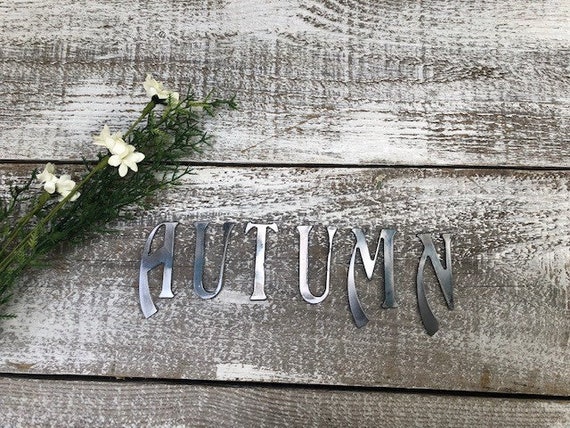 Autumn 2 Inch Metal Letters Small Metal Letters Steel | Etsy
