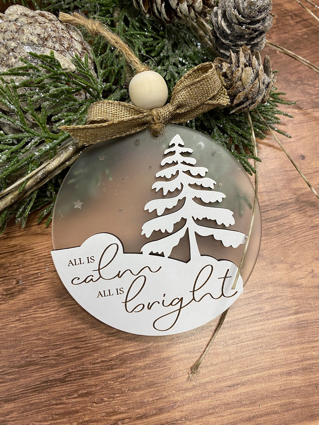 All is Calm, All is Bright, Christmas Ornament, Christmas Decor ...