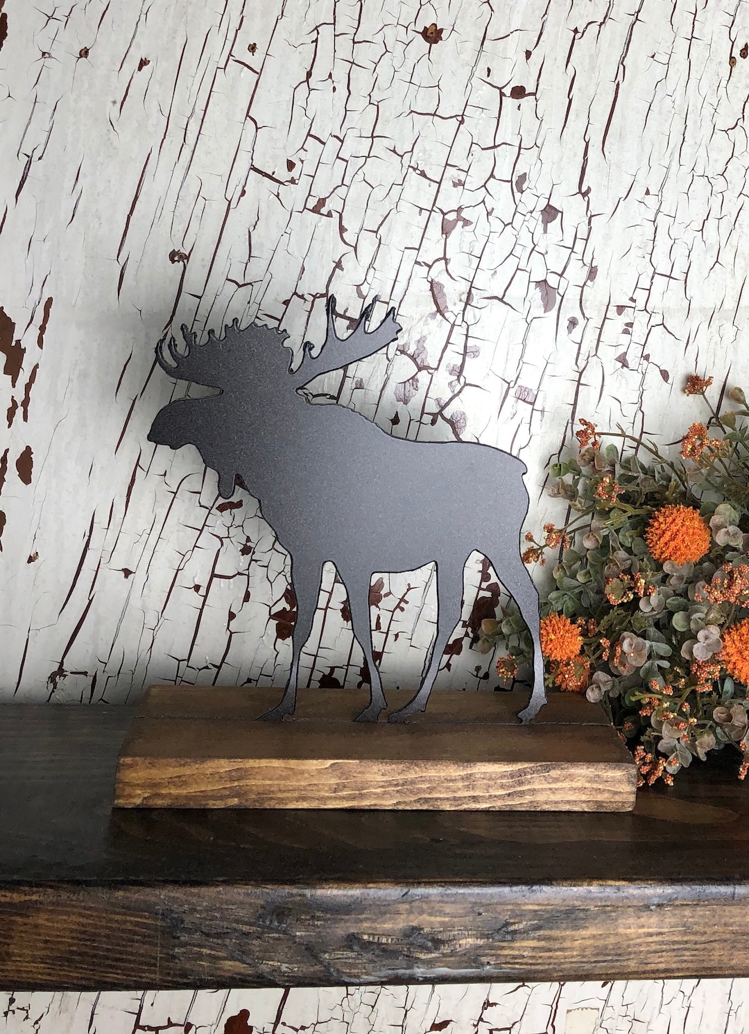 Farmhouse Decor - Moose - Metal Decor - Shelf Sitter - Lodge Decor - Etsy