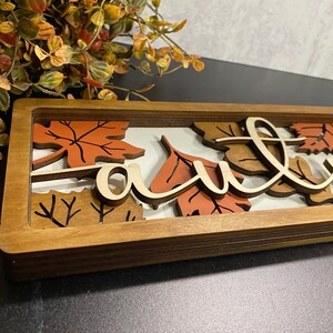 Layered Autumn Sign, Fall Decor, Autumn Decor, Shelf Sitter, Wall Decor ...