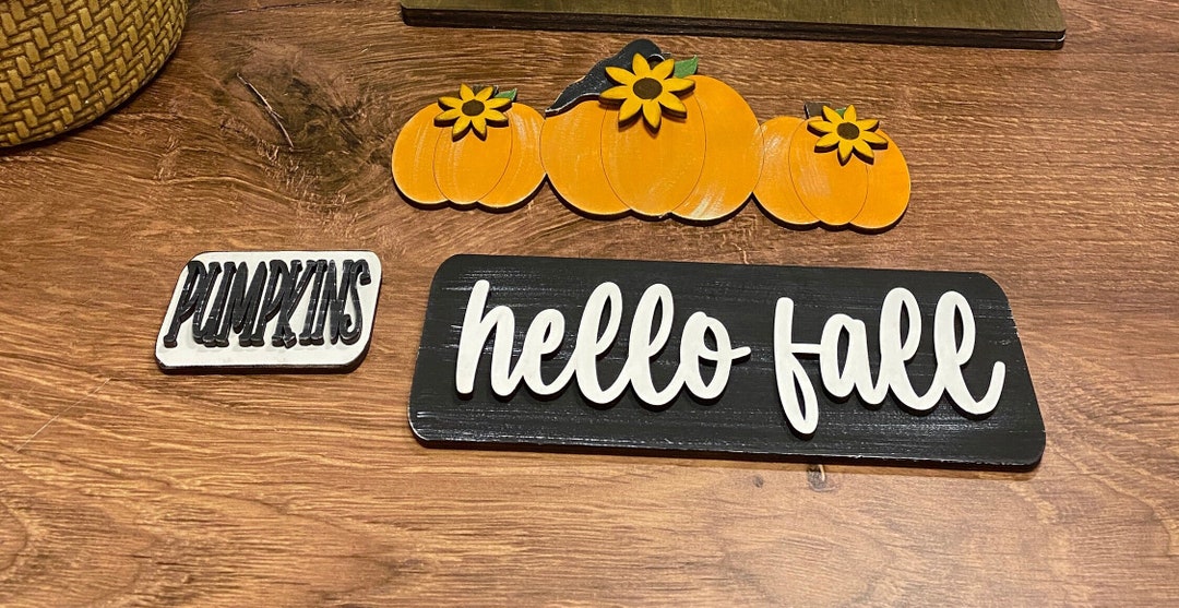 Hello Fall Insert for Interchangeable 12 Inch Vintage Truck base Sold ...