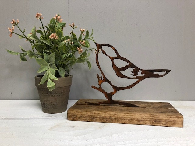Farmhouse Decor - Songbird - Bird - Metal Decor - Shelf Sitter - Etsy
