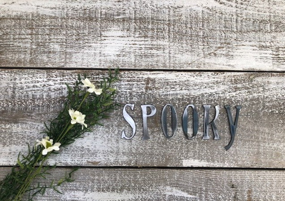 Spooky 2 Inch Metal Letters Small Metal Letters Steel - Etsy