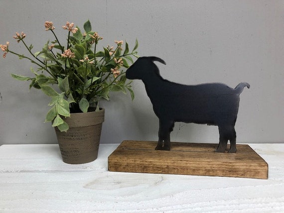 Farmhouse Decor Goat Metal Decor Shelf Sitter | Etsy
