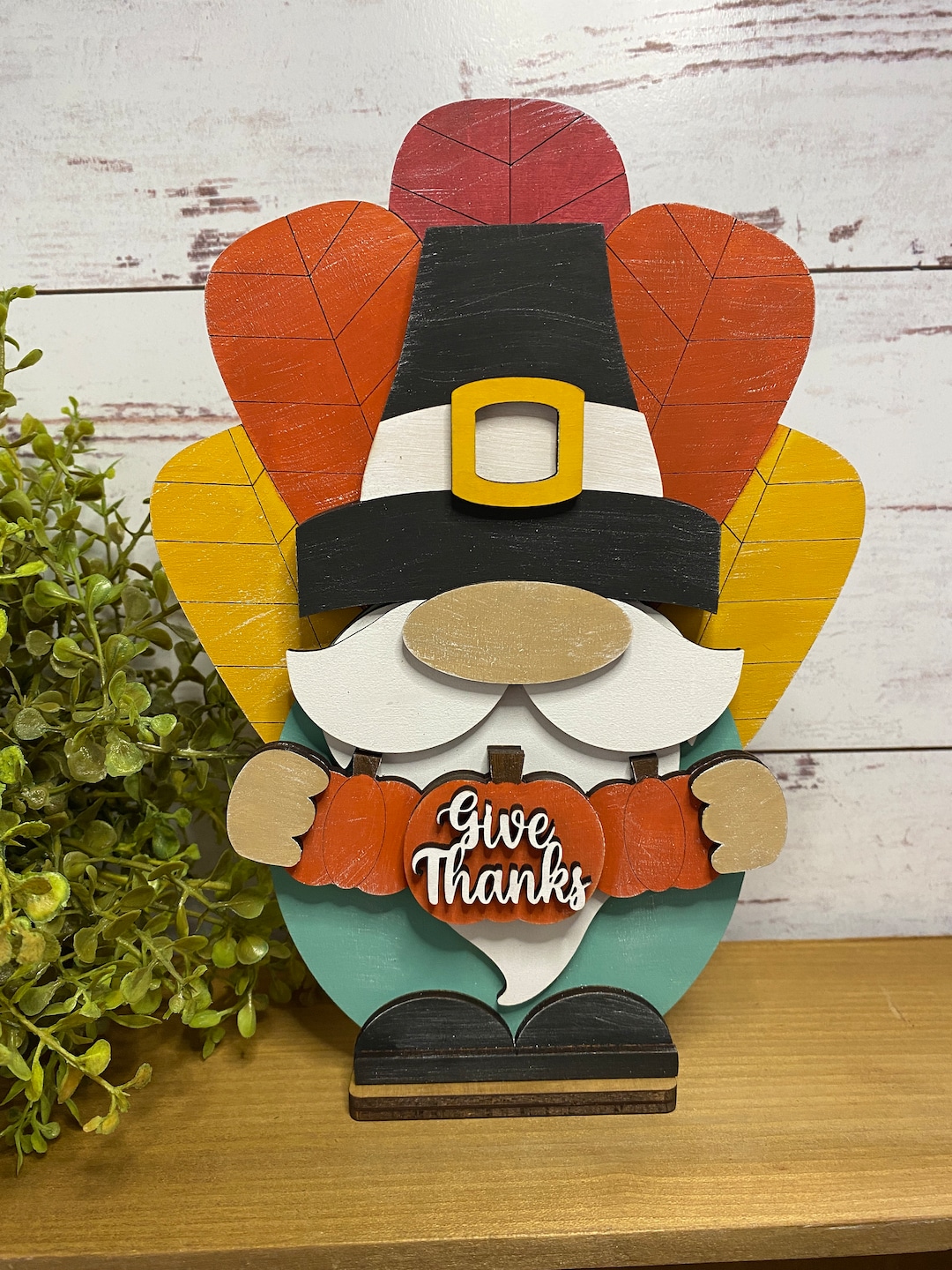 Thanksgiving Gnome, Pilgrim Gnome, Shelf Sitter Gnome, Fall Decor ...