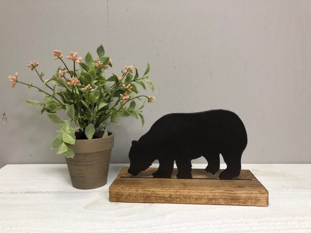 Farmhouse Decor - Bear - Metal Decor - Shelf Sitter - Lodge Decor - Etsy