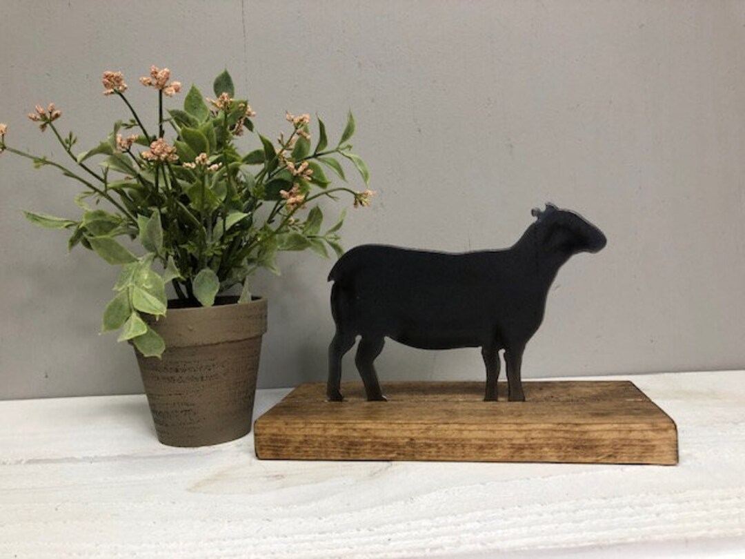 Farmhouse Decor - Sheep- Metal Decor - Shelf Sitter - Etsy