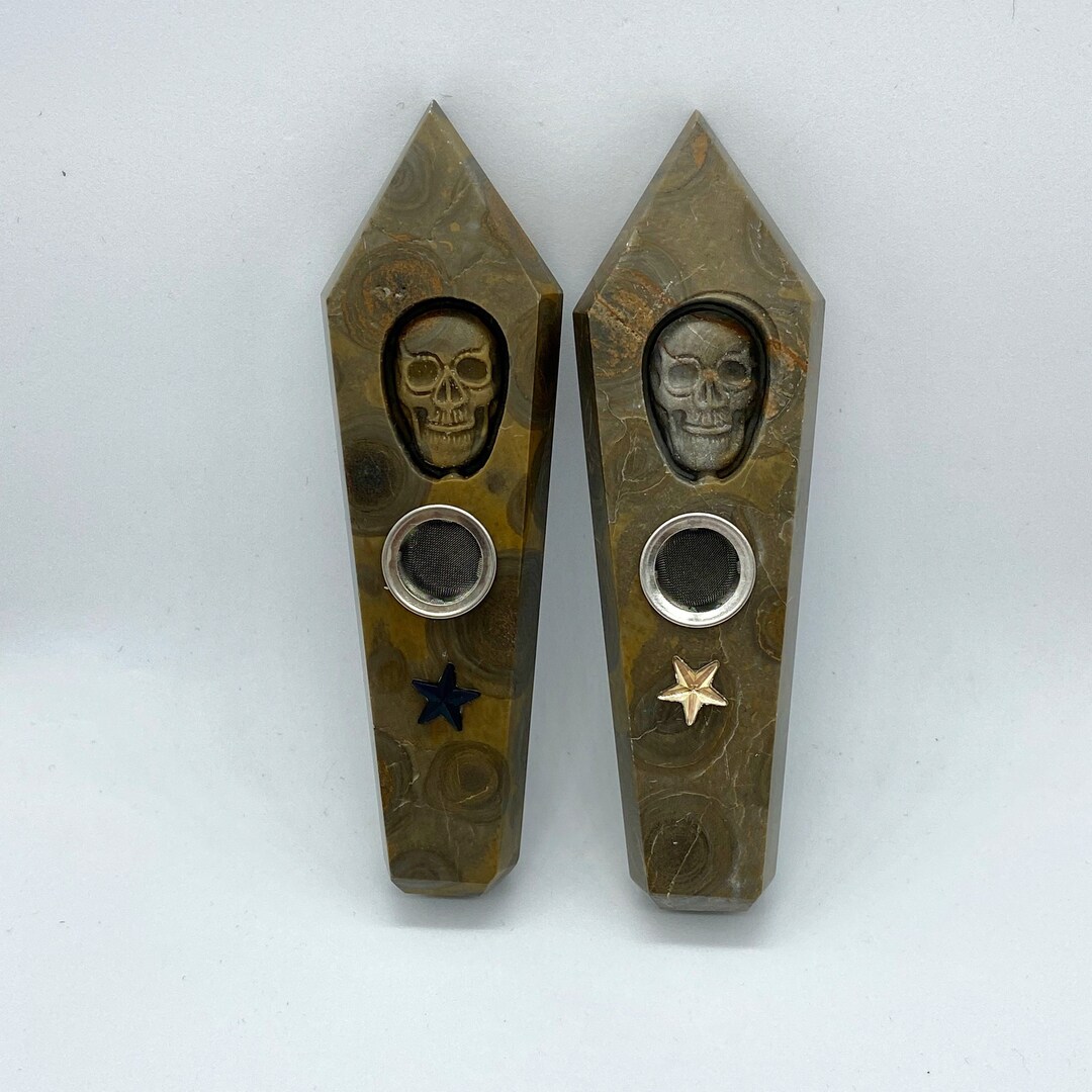 Skull Pipe Halloween Pipe Cool Pipe Natural Stone Pipe - Etsy