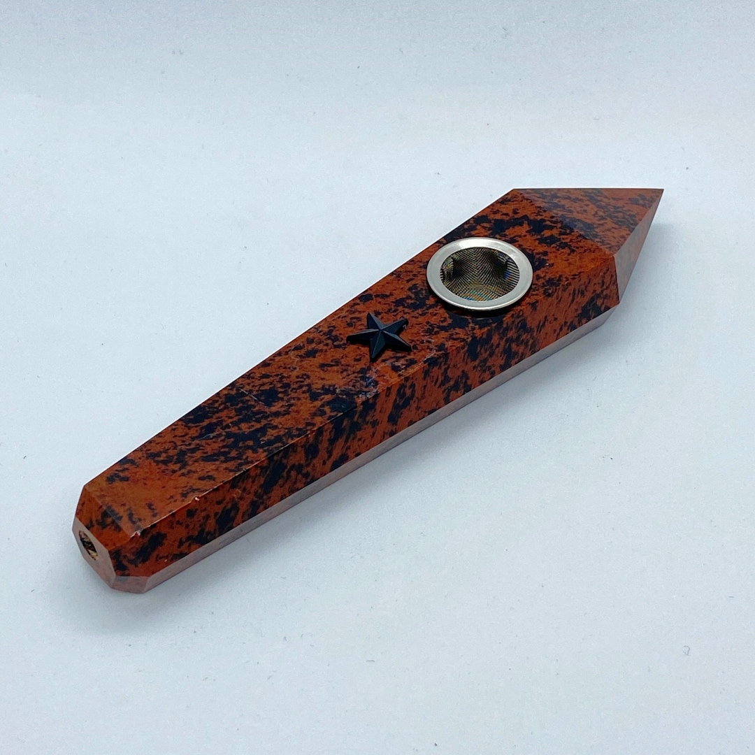 Red Obsidian Pipe, Mahogany Obsidian Pipe, Crystal Pipes for Smoking ...