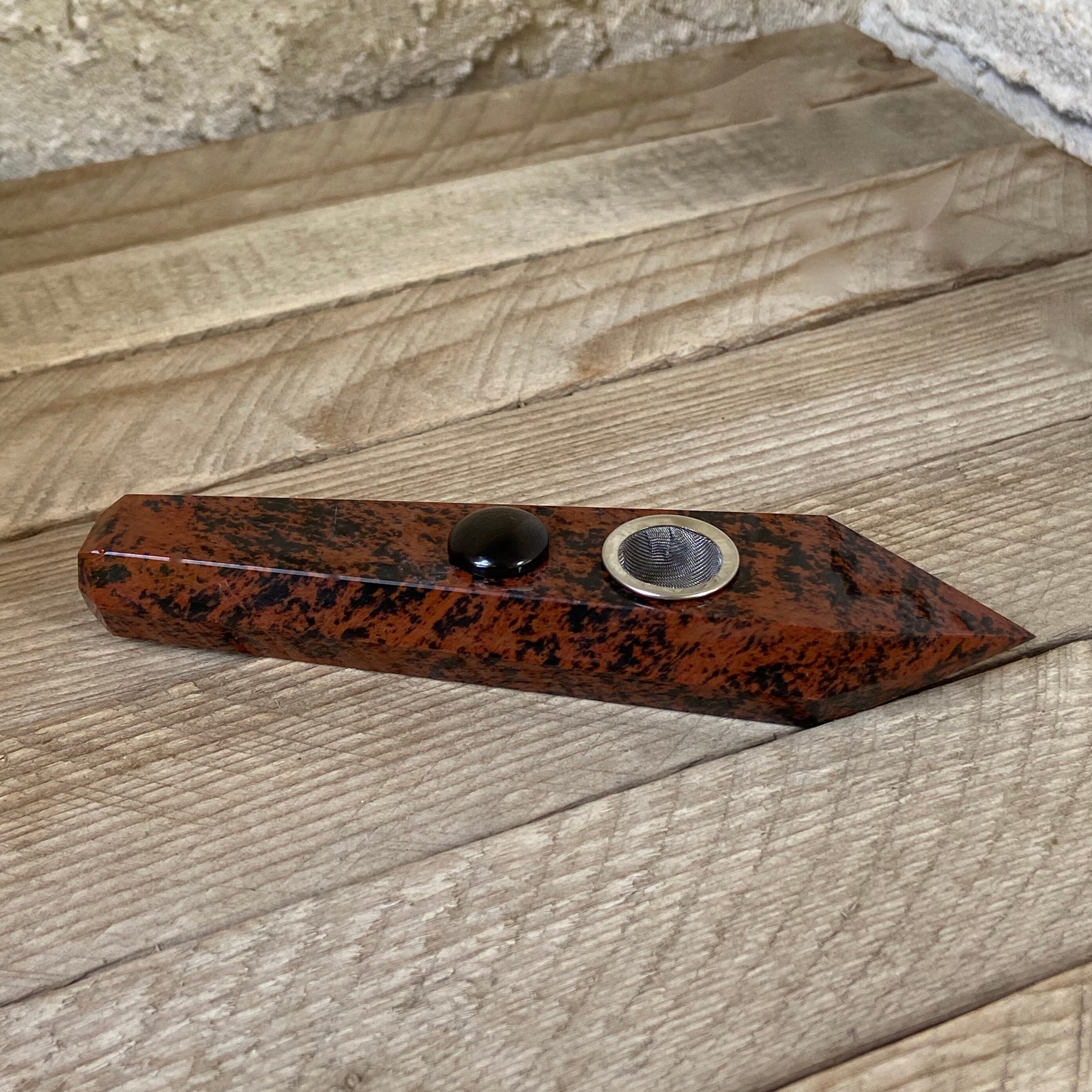 Red Obsidian Pipe Mahogany Obsidian Pipes Crystal Pipes for - Etsy UK